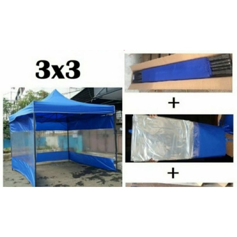 Jual Dinding tenda penutup samping tenda 3x3 3sisi | Shopee Indonesia