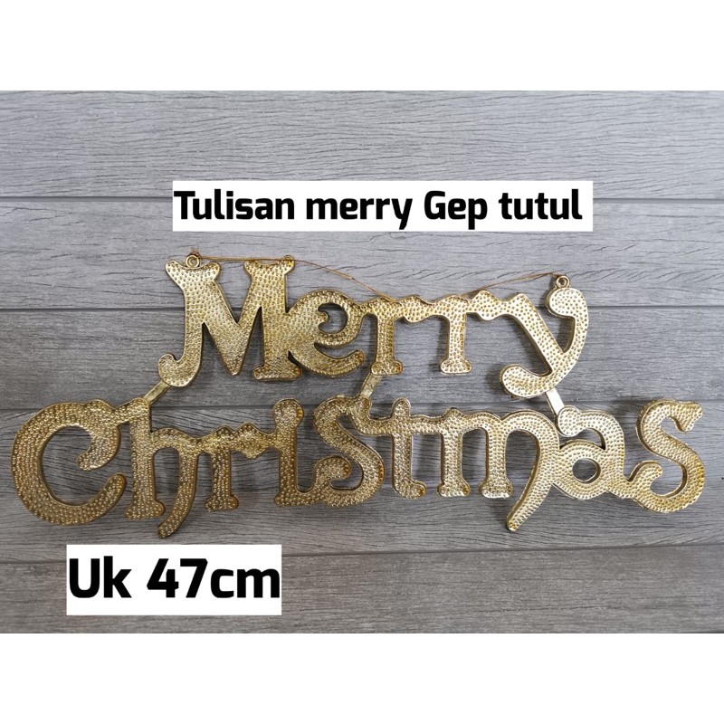 Jual Hiasan natal tulisan merry jumbo 30/40/50/60cm | Shopee Indonesia