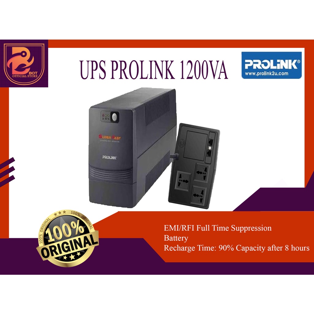 Jual UNINTERRUPTIBLE POWER SUPPLY/UPS PROLINK PRO 1200VA ORIGINAL UPS ORIGINAL | UPS 1200VA ...