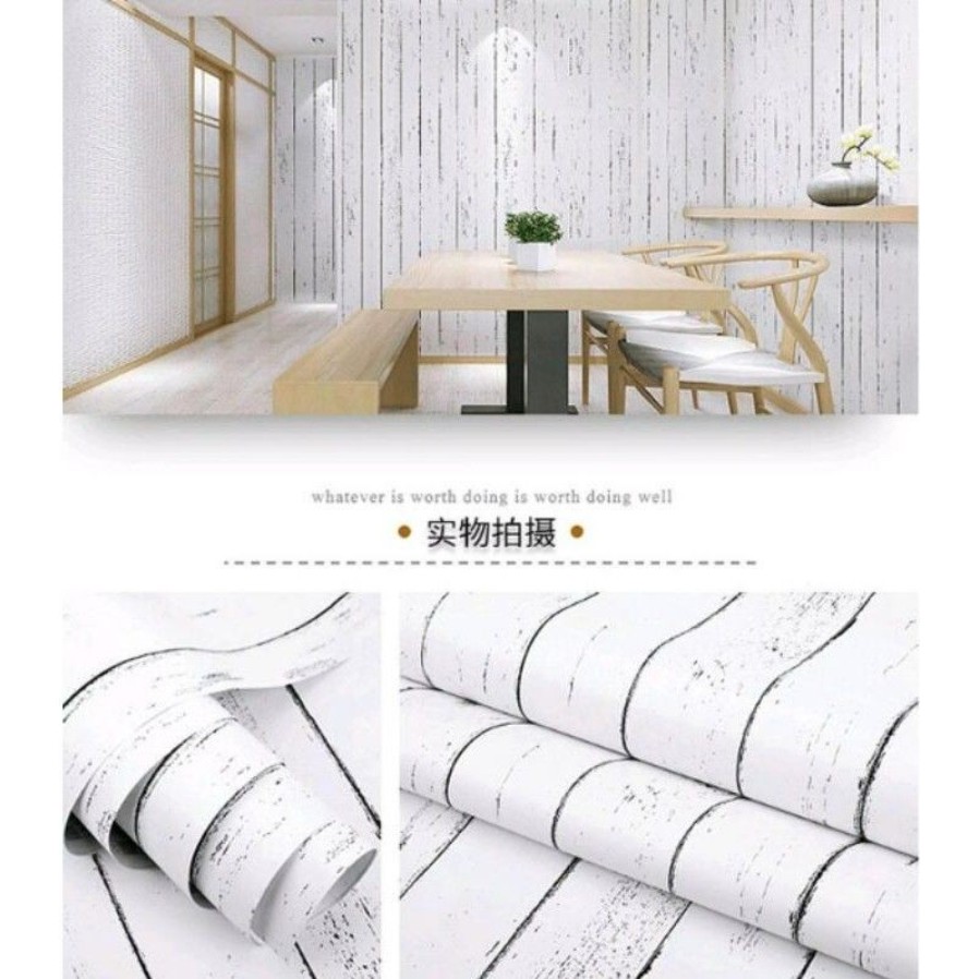 Jual WALLPAPER DINDING ukuran 45 cm x 10 M Motif Garis Hitam Putih Salur Stripe Polkadot ...