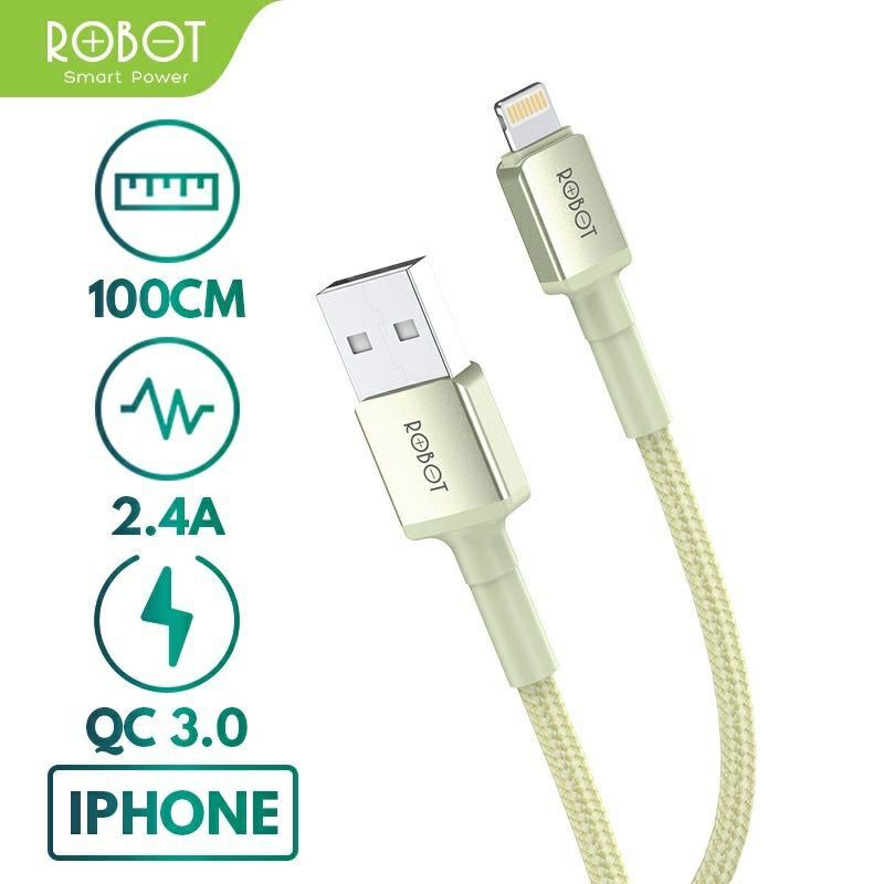 Jual Kabel Data Robot RSL100 IPHONE Lightning Cable Original | Shopee ...