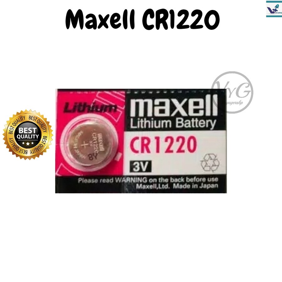 Jual batrai maxell cr 1220 lithilium battery 3v original,baterai maxell ...