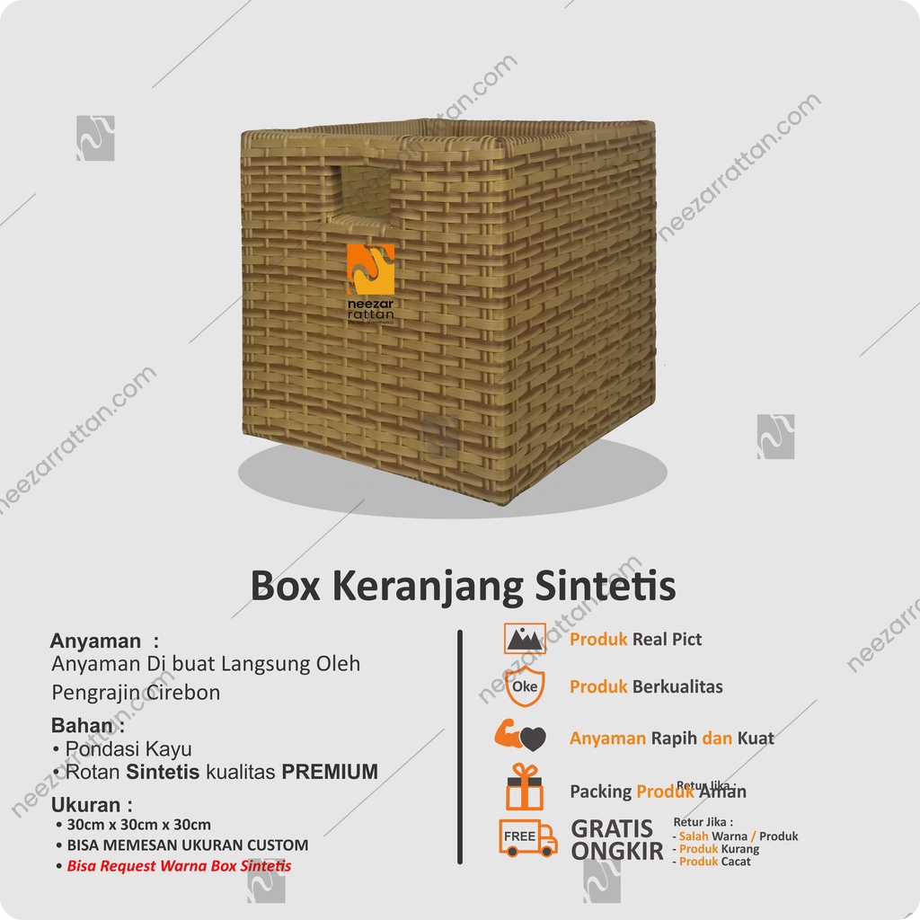 Jual Keranjang Box Tutup Anyaman Lombok Box Rotan 30x30x30 | Shopee ...