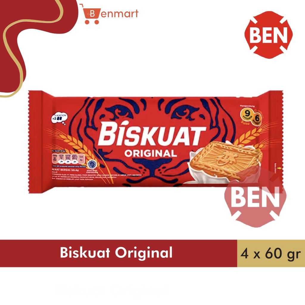 Jual [Pak] Biskuat Original 4 x 60g 60gr 60 g gr - Biskuit Susu Pak ...
