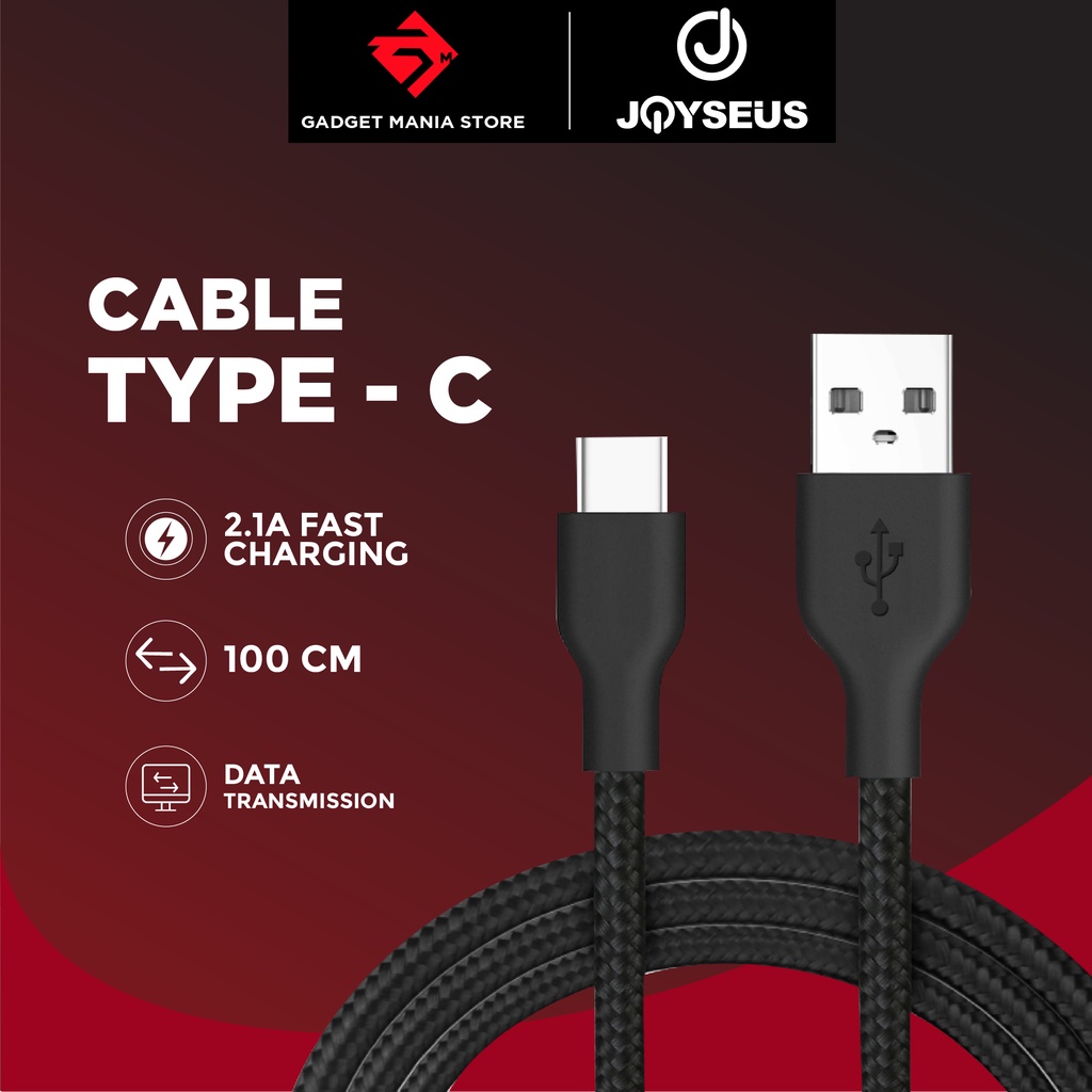 Jual GM Kabel data / Cable data Type-C Type C JOYSEUS 100 CM Nylon ...
