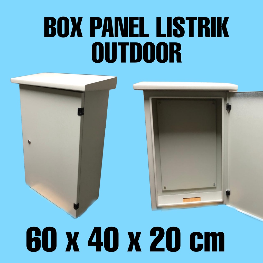 Jual Box Panel Listrik Outdoor 60x40x20 SPHC 1.2mm RAL 7032 | Shopee Indonesia