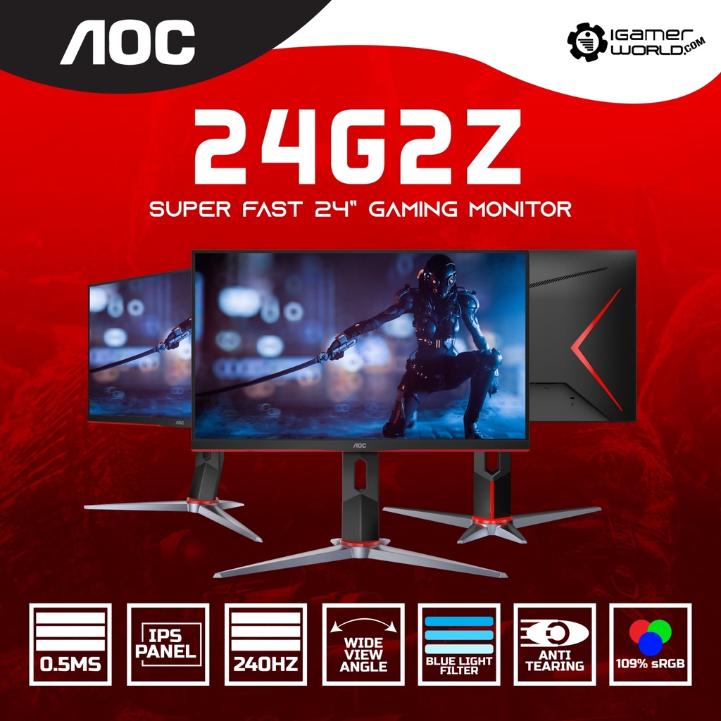 Jual AOC 24G2Z 23.8 inch Full HD 240Hz 0.5ms IPS Gaming Monitor ...