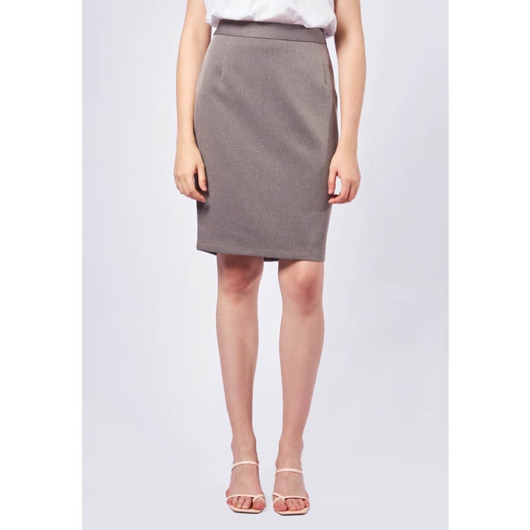 Jual Executive Regular Fit Basic Mini Skirt Grey | Shopee Indonesia
