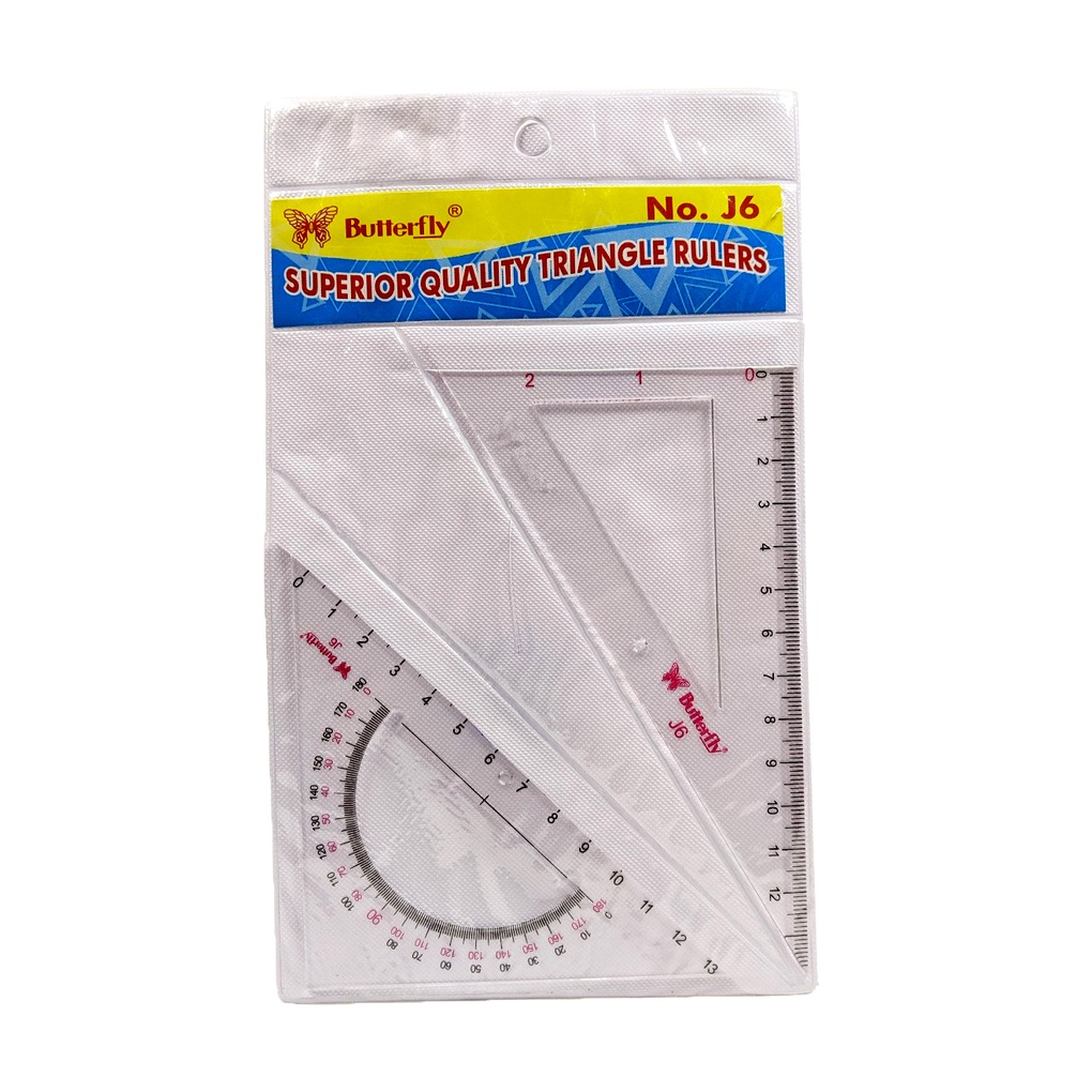 Jual Penggaris Segitiga Butterfly / Ruler / Penggaris Segitiga Set J5 ...