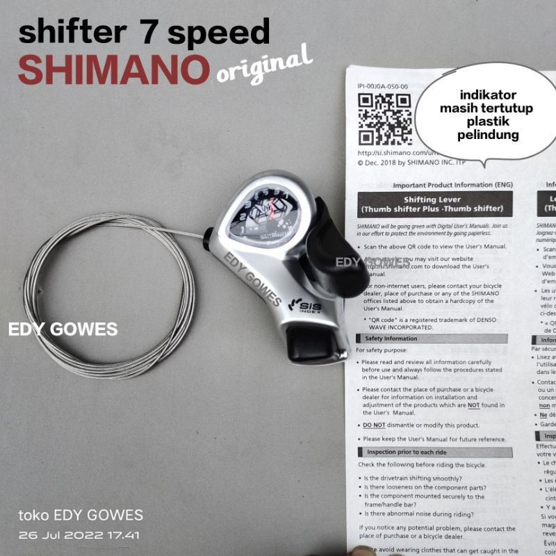 Jual shifter 7 speed shimano original shifter kanan saja | Shopee Indonesia