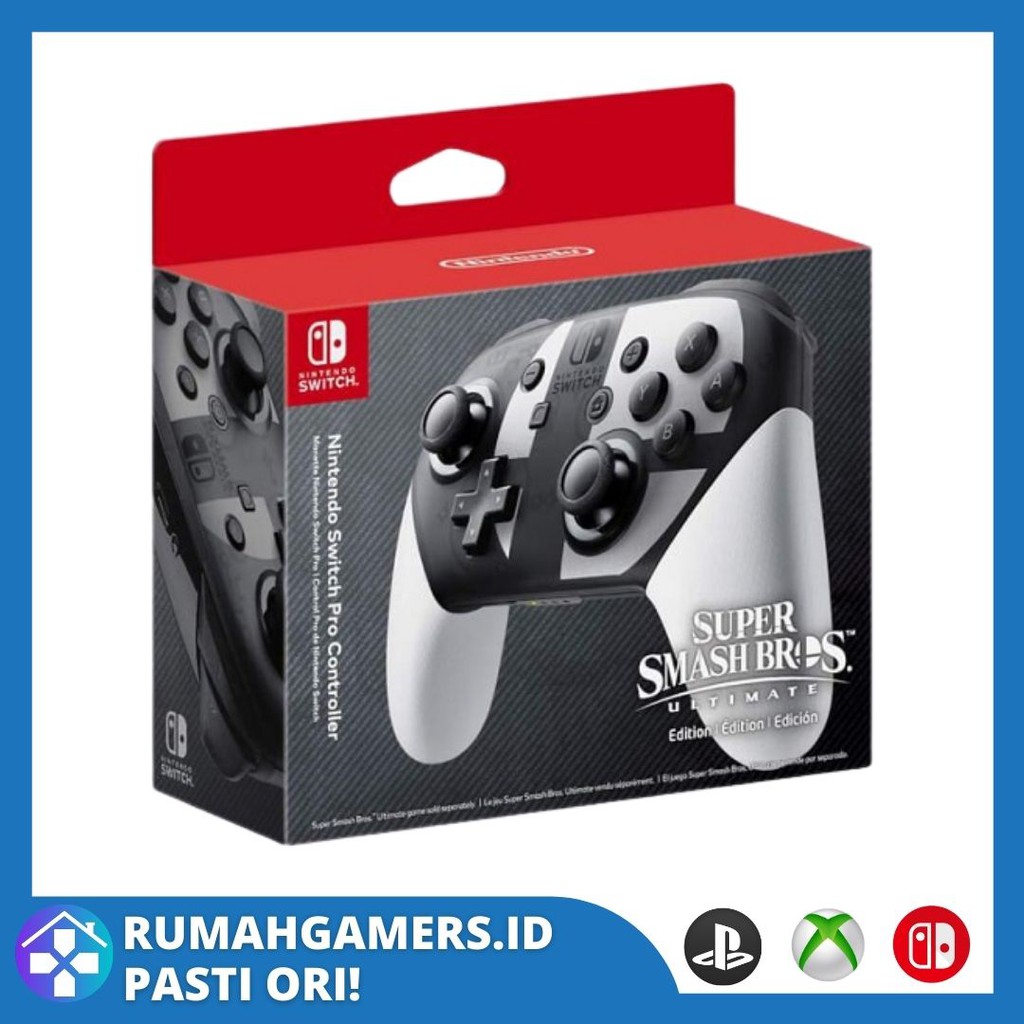 Jual Nintendo Switch Pro Controller [Super Smash Bros. Ultimate Edition] | Shopee Indonesia