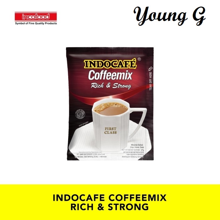Jual 10 Sachet Indocafe Coffeemix Rich & Strong - Kopi - Renceng Coffee ...