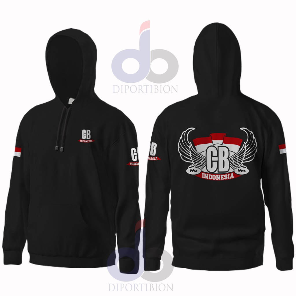Jual HOODIE JUMPER BIKER MOTOR CB INDONESIA LOGO / CB INDONESIA LOGO ...