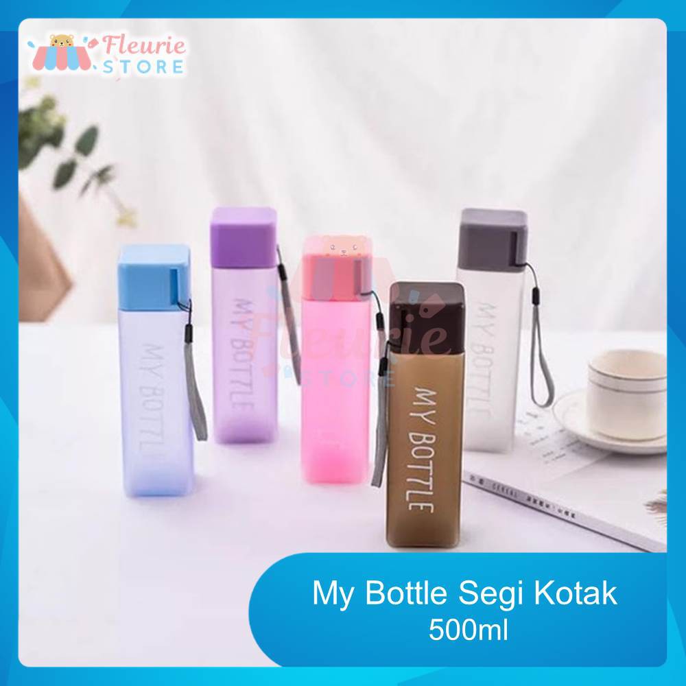 Jual My Bottle Segi Kotak 500ml Tali Gantungan - Trend Botol Minum Unik ...