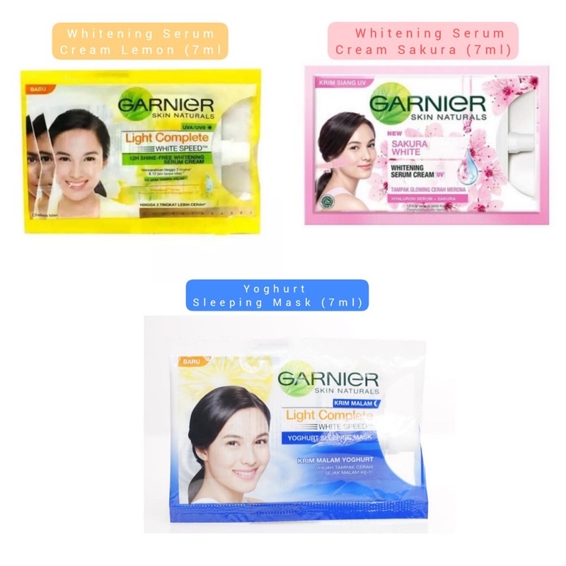 Jual Garnier Cream Wajah Sachet 7ML | Shopee Indonesia