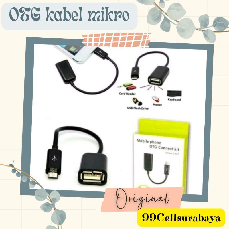Jual OTG kabel mikro / sambungan hp kecil / sambungan flashdisk ...