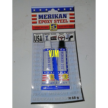 Jual LEM BESI MERIKAN EPOXY PLASTIK STEEL CAMPUR HITAM PUTIH 5 MENIT ...