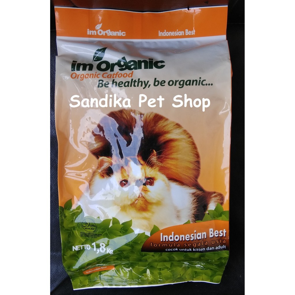 Jual Makanan Kucing HALAL IM ORGANIC INDONESIAN BEST 1.8 KG | Shopee ...