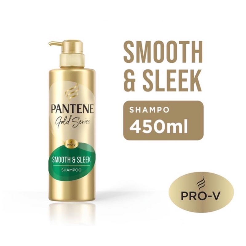 Jual Pantene Gold Series Smooth and Sleek Shampoo 450ml | Shopee Indonesia