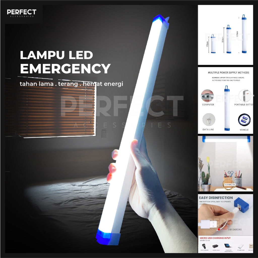 Jual LED Lampu Neon Panjang USB Bohlam Outdoor T7 Bolam Emergency Untuk kemping Penerangan ...