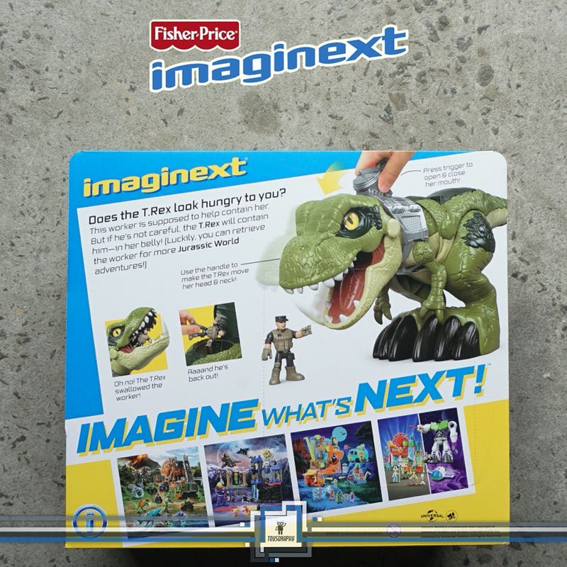 Jual Fisher Price Imaginext MEGA MOUTH TREX Bisa makan Figure T.Rex T ...