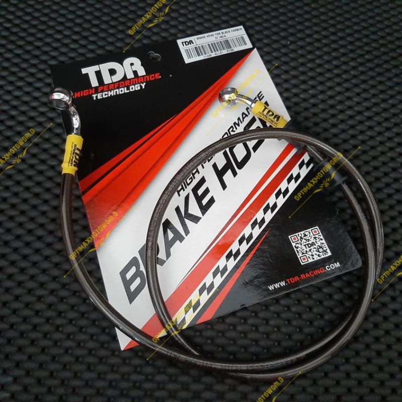 Jual SELANG REM TDR SLANG REM TDR DEPAN BLACK CARBON 37 INCH AEROX N-MAX NMAX NON ABS ORIGINAL ...
