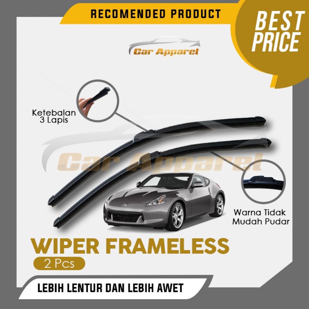 Jual WIPER FRAMELESS NISSAN FAIRLADY 370Z PREMIUM 2 PCS SEPASANG ...