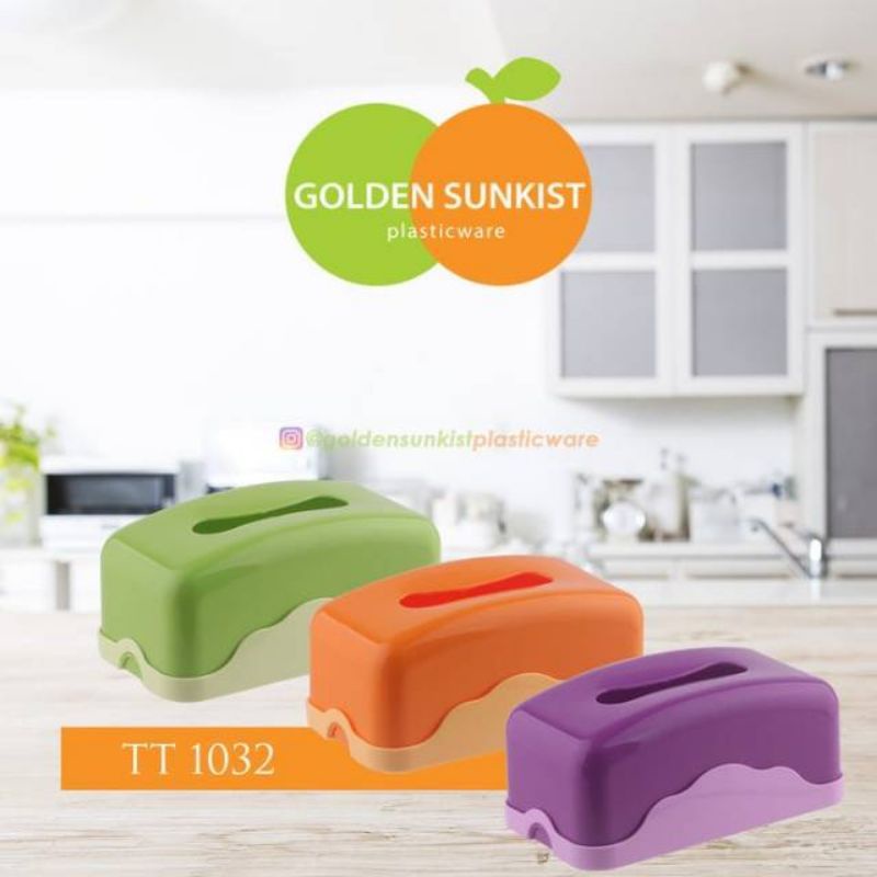 Jual Tempat tissue kotak tisu golden Sunkist tebal | Shopee Indonesia