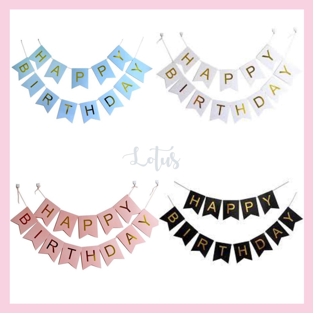 Jual BUNTING FLAG HAPPY BIRTHDAY / FLAG HBD | Shopee Indonesia