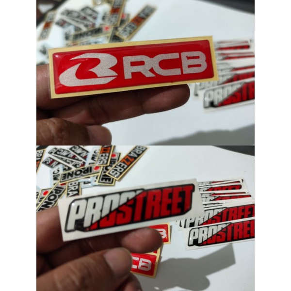 Jual sticker timbul rcb prostreet lentur emblem racing boy acesoris ...