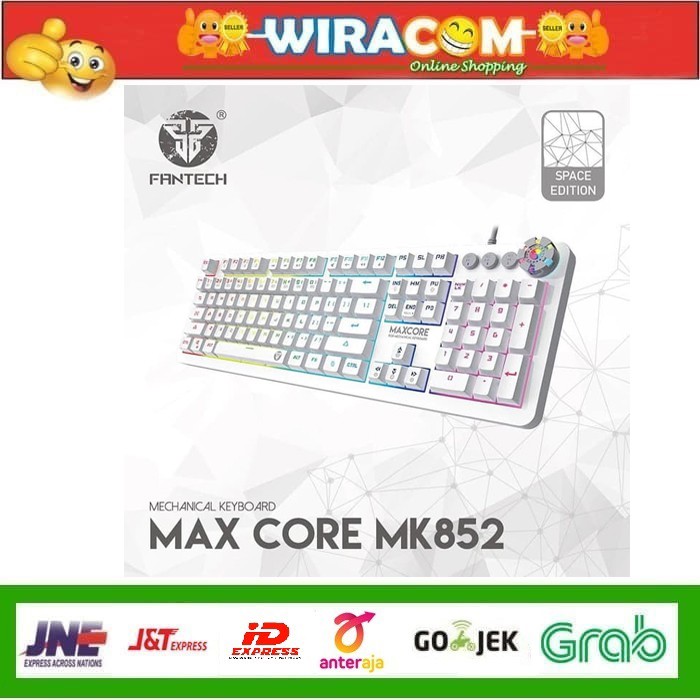 Jual Fantech MK852 MAXCORE Space Keyboard MK-852 White Edition | Shopee ...