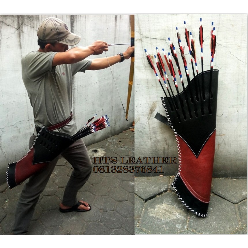 Jual Quiver kulit quiver anak panah tas anak panah asli kulit sapi ...