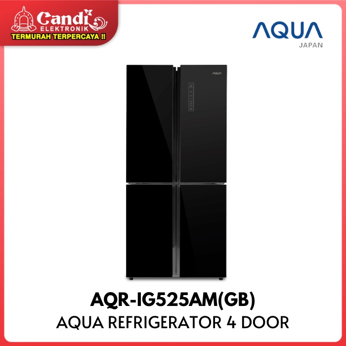 Jual AQUA Kulkas 4 Pintu/ Kulkas Side by Side Kapasitas 456 liter AQR-IG525AM(GB) | Shopee Indonesia