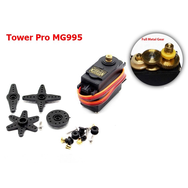 Jual TOWER PRO MG995 FULL METAL GEAR SERVO MOTOR HIGH TORQUE | Shopee ...