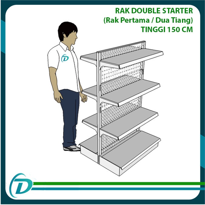 Jual Rak Minimarket Double 3025 - Rak Island Gondola - Rak Dua Sisi ...