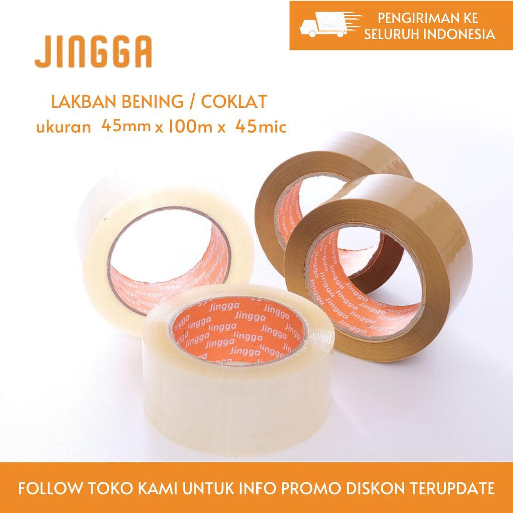 Jual Lakban Bening / OPP Tape Clear 45mm x 100m (45 micron) | Shopee ...
