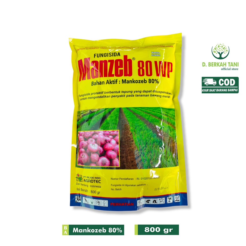 Jual FUNGISIDA MANZEB 800 GR MANKOZEB 80% KUNING | Shopee Indonesia