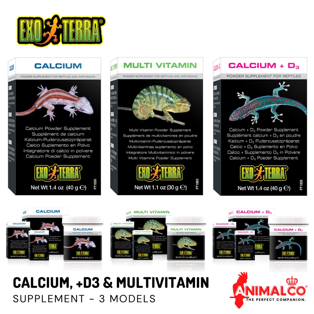 Jual EXOTERRA CALCIUM D3 MULTIVITAMIN POWDER SUPLEMEN KALSIUM VITAMIN ...
