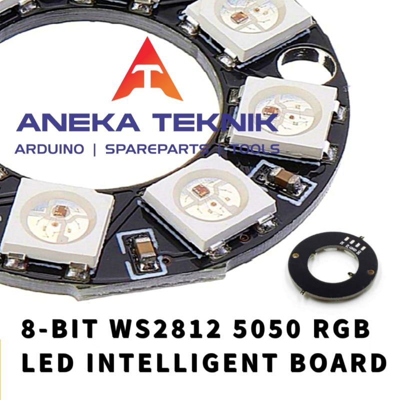 Jual 8 - BIT WS2812 5050 RGB LED INTELLIGENT BOARD / NEOPIXEL ROUND ...
