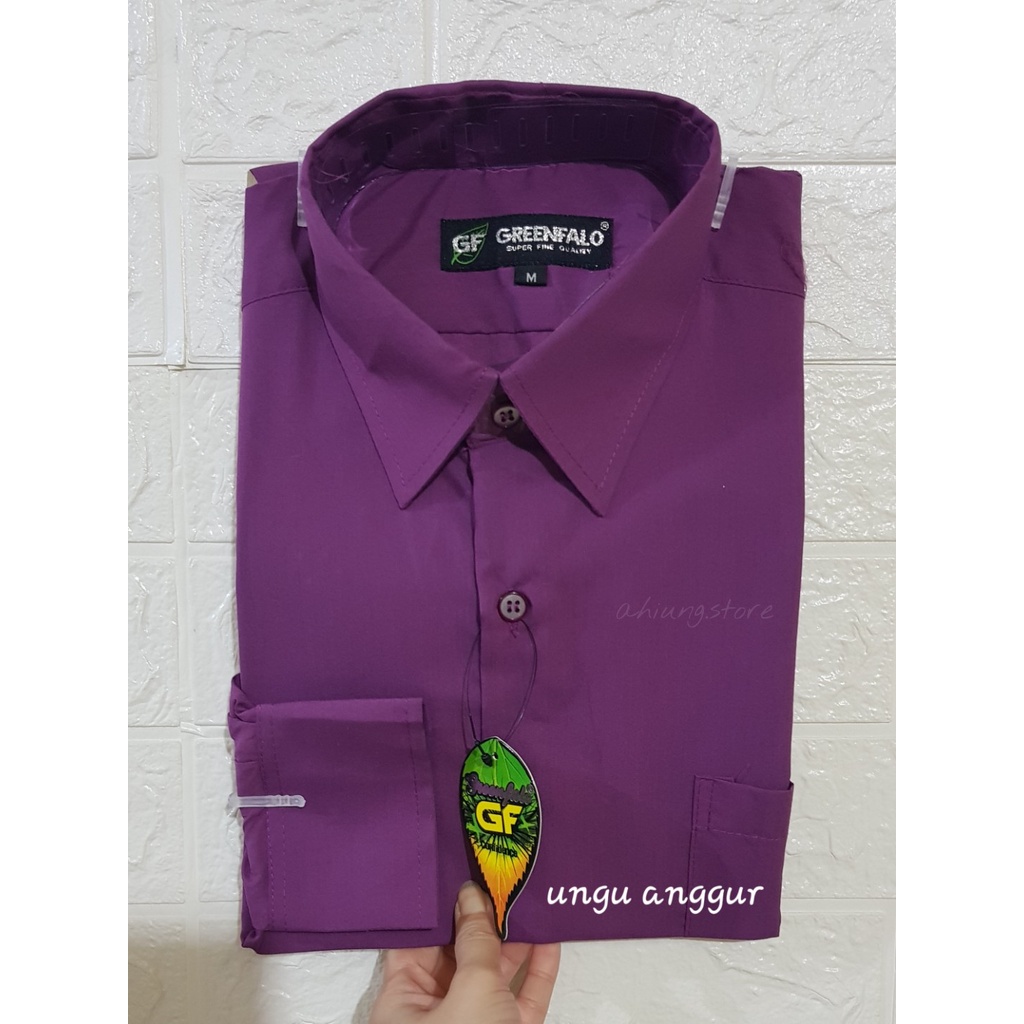 Jual KEMEJA PRIA GREENFALO - KEMEJA POLOS LENGAN PANJANG PRIA WARNA ...