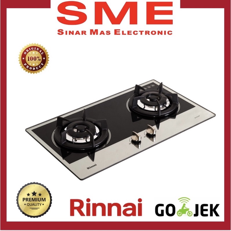 Jual Kompor Gas TANAM 2 Tungku KACA TEMPER RINNAI RB-2GHC(MB) | Shopee Indonesia