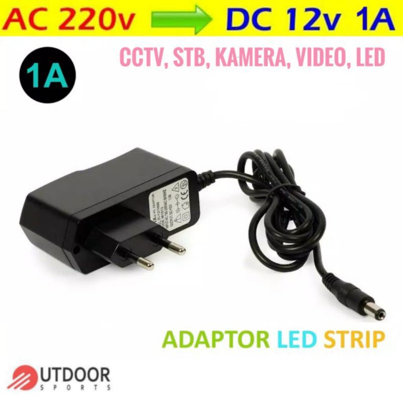 Jual Adaptor CCTV, STB, KAMERA, VIDEO, LED Strip Adaptor 12V 1A ...