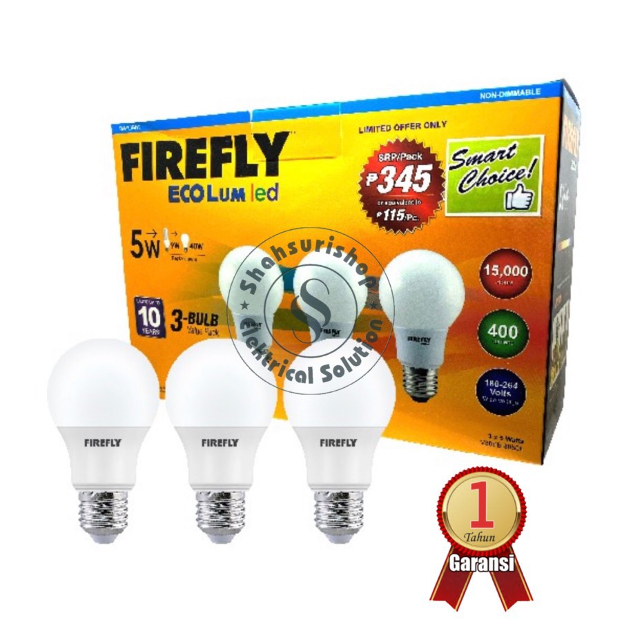 Jual LAMPU LED MURAH ISI 3 FIREFLY 5 W WATT BY MEVAL TERANG DAN BERGARANSI | Shopee Indonesia