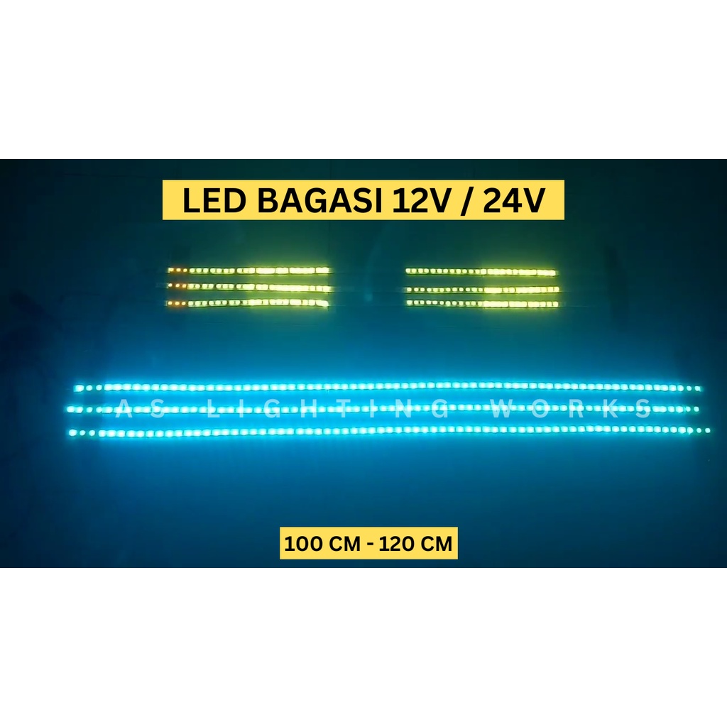 Jual LAMPU LED RGB BAGASI 3 BARIS 4 BARIS BUS TRUK MOBIL DLL 12V 24V ...