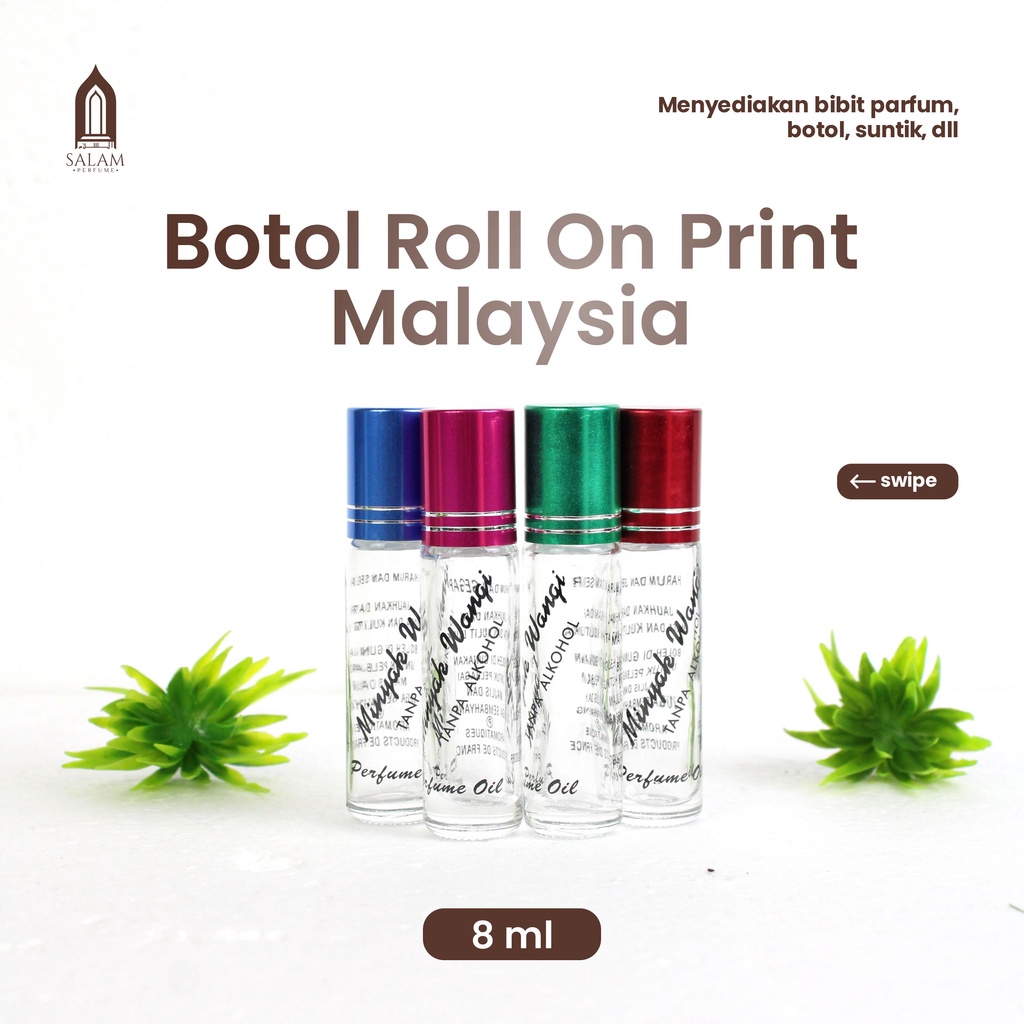 Jual Botol Roll on printing 8ml botol biang parfum botol Refill isi ...