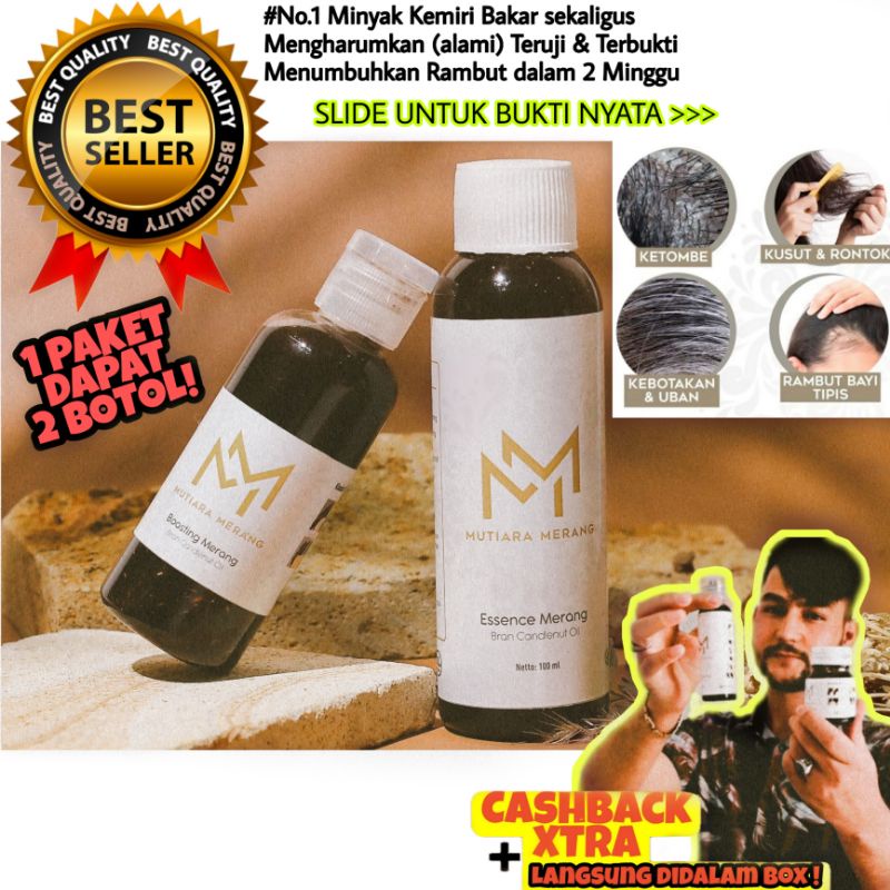 Jual Mutiara Merang, Penumbuh Rambut Rontok 2 Minggu 100% Minyak Kemiri ...