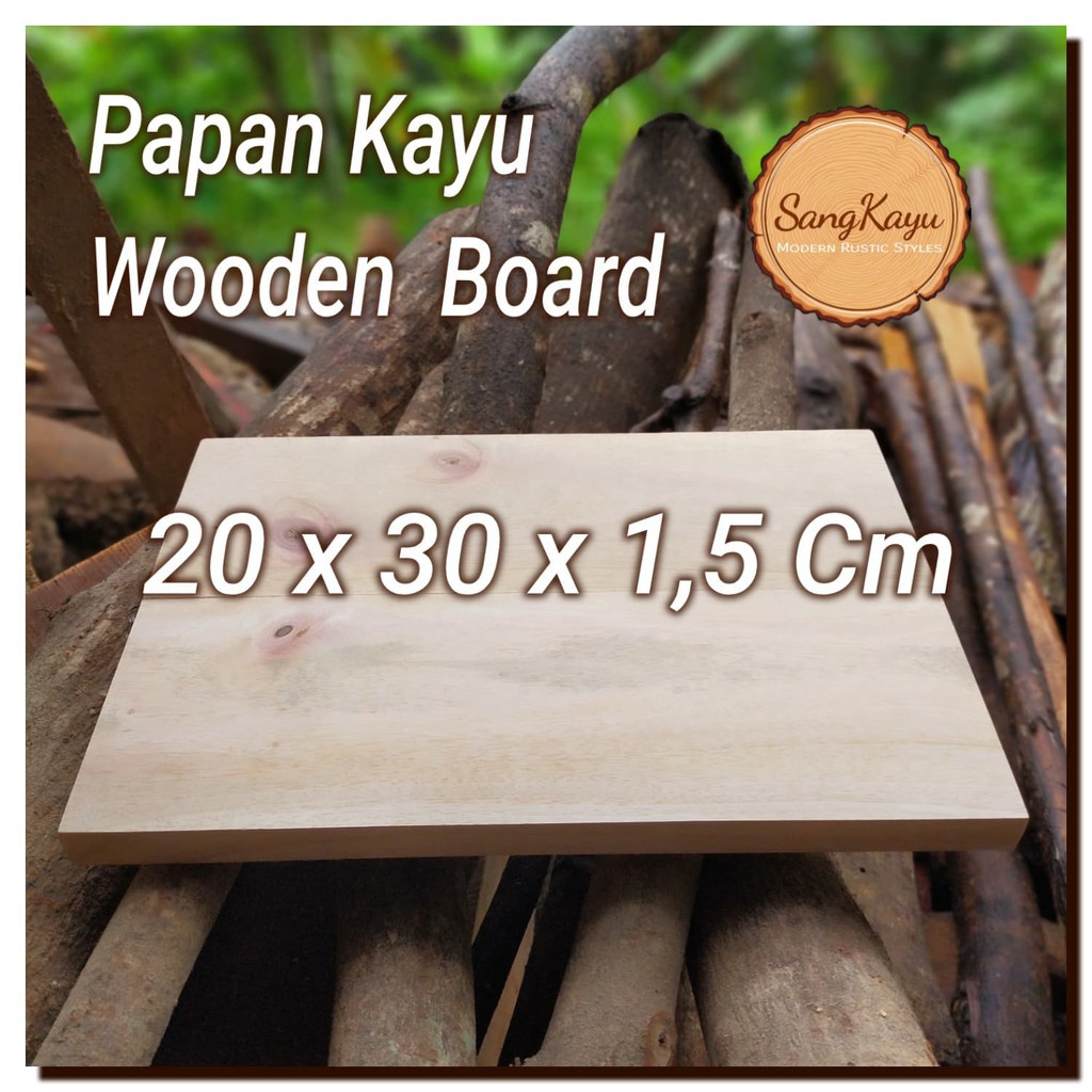 Jual Papan kayu 20x30x1,5 cm Wooden Scrap board nampan talenan kayu ...