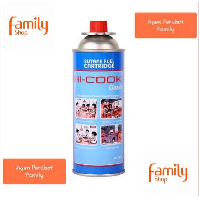 Jual GAS HI COOK / Tabung Gas Portable 230 gr ASLI BUKAN REFILL ...