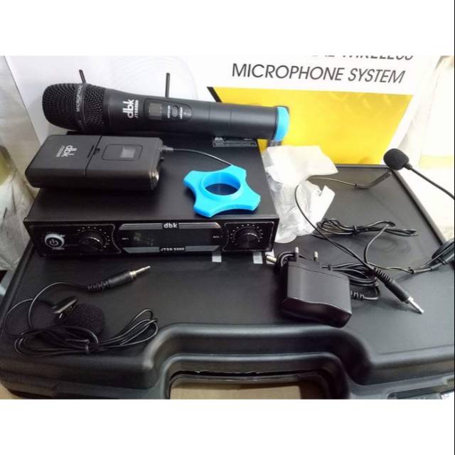 Jual Mic wireless dbk JTS-5500 + Koper(3 warna mic GOLD,HITAM,PUTIH ...