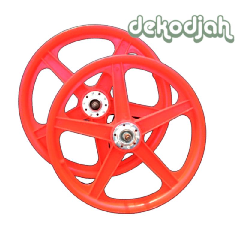 Jual VELG BINTANG SEPEDA UKURAN 20 PALANG LURUS 1 SET DEPAN BELAKANG ...